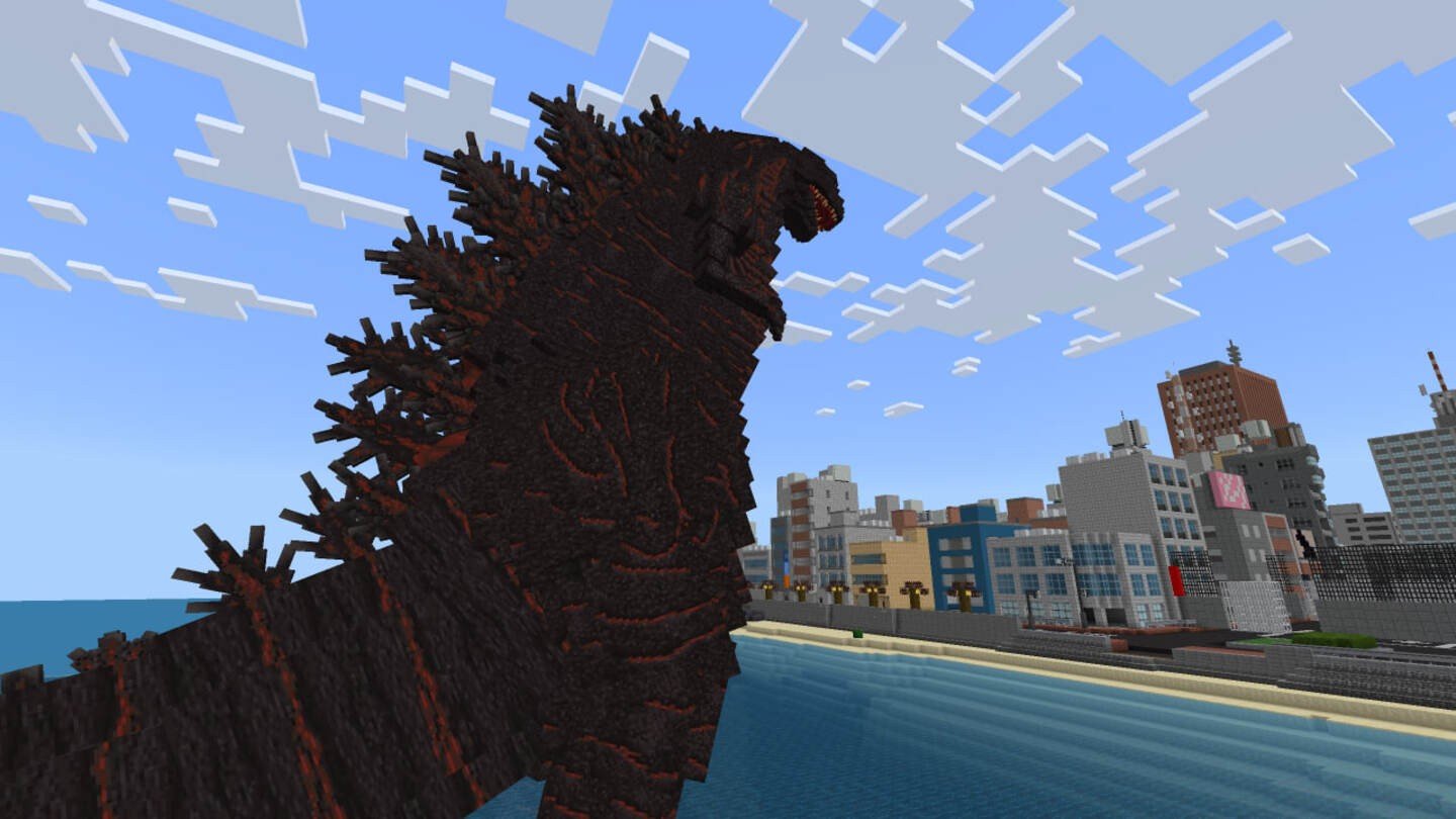 Minecraft has added a DLC featuring Godzilla - Ensigame