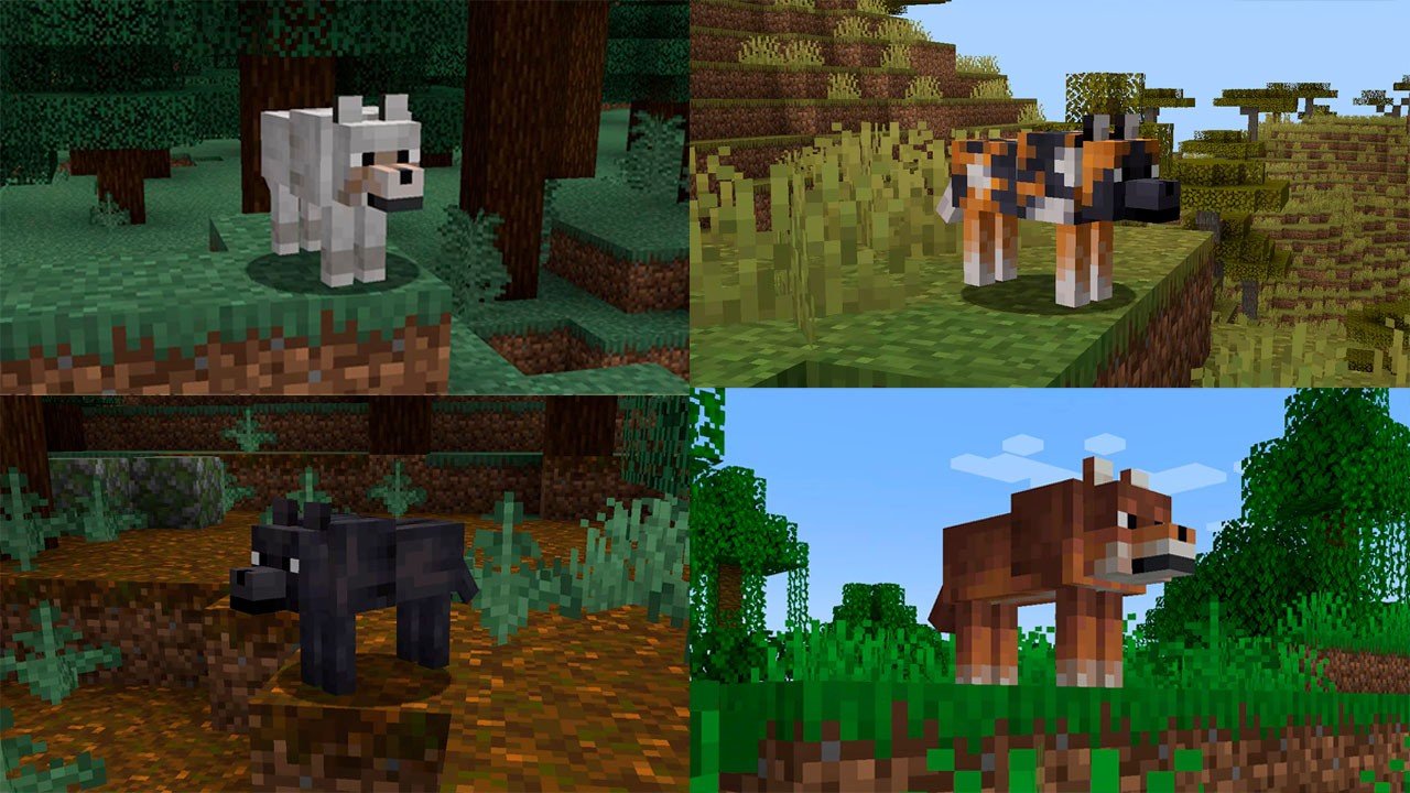 New wolf skins coming to Minecraft - Ensigame