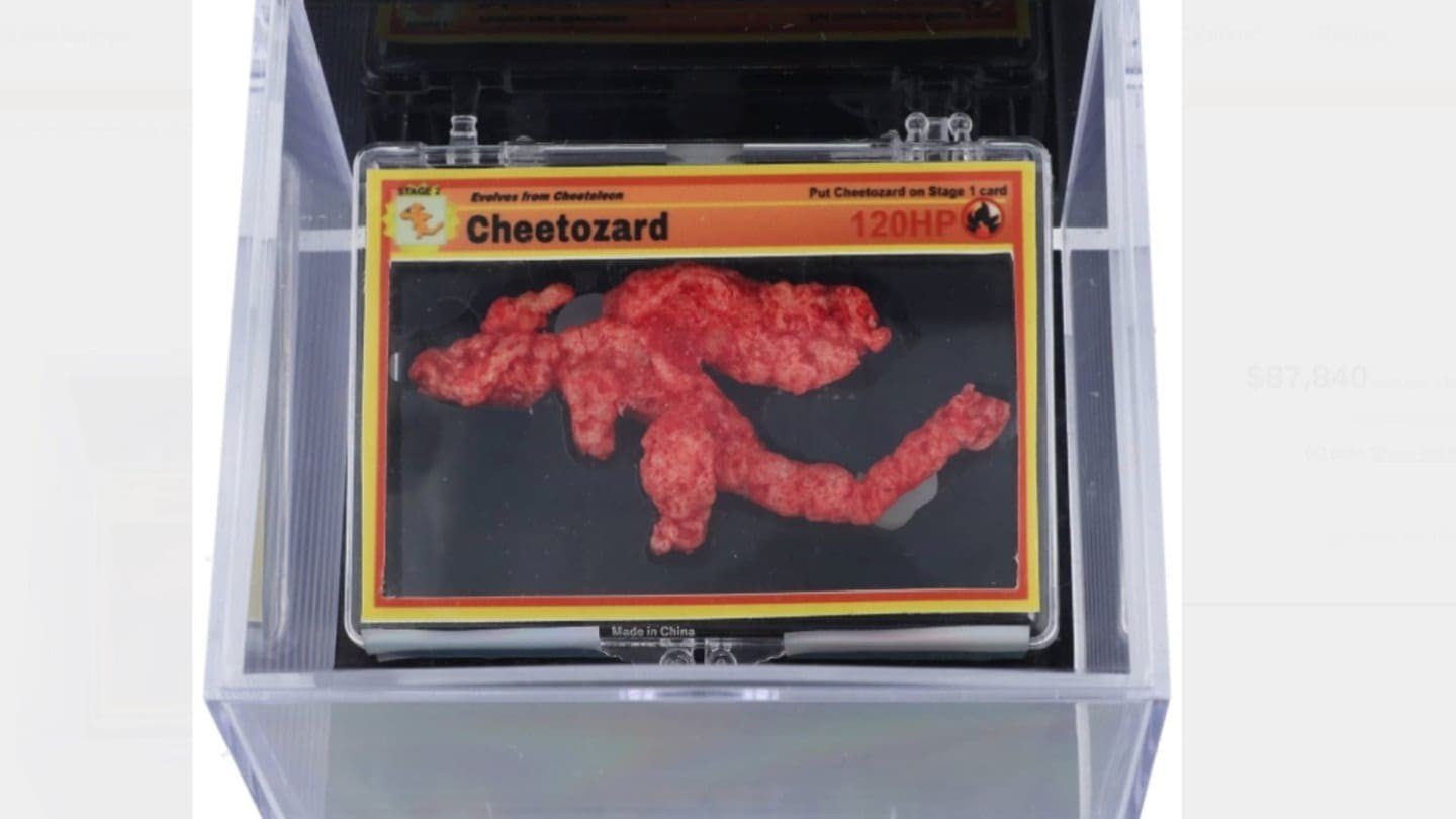 Rare Cheetos Chip Resembling Charizard Sells for 87840 dollars at ...