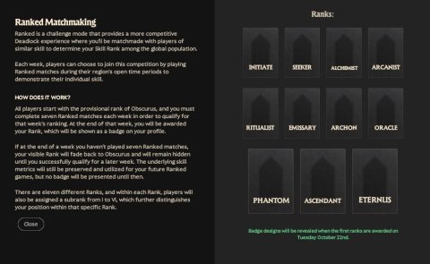 All Deadlock ranks revealed - Ensigame