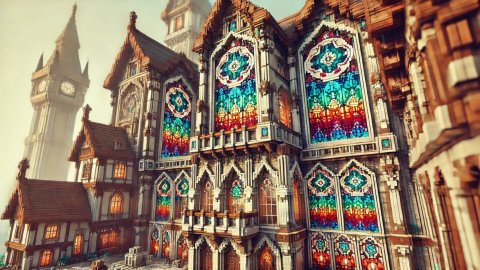 Minecraft - creating the best stained glass - Ensigame