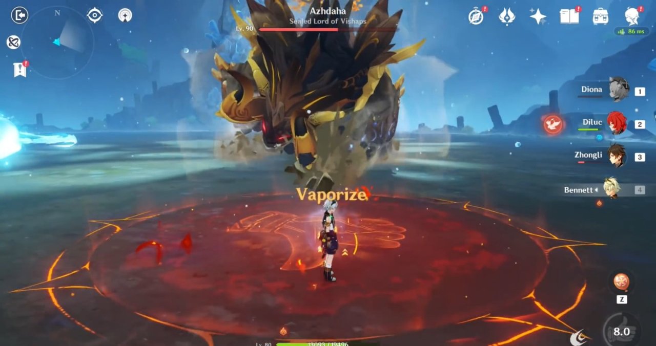 Genshin Impact Azdaha Guide: How to Beat the Weekly Boss - Ensigame