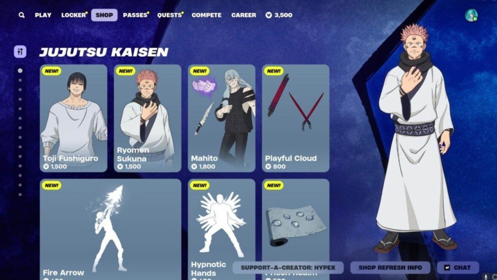 Fortnite x Jujutsu Kaisen skin: all the details - Ensigame